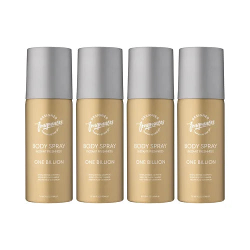 One Billion Body Spray 4 Pack – 150ml Long-Lasting Deodorants ...