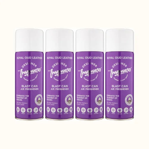 Royal Oud Leather Cans 4 Pack – 400ml Oud Dry Mist Spray – Designer ...