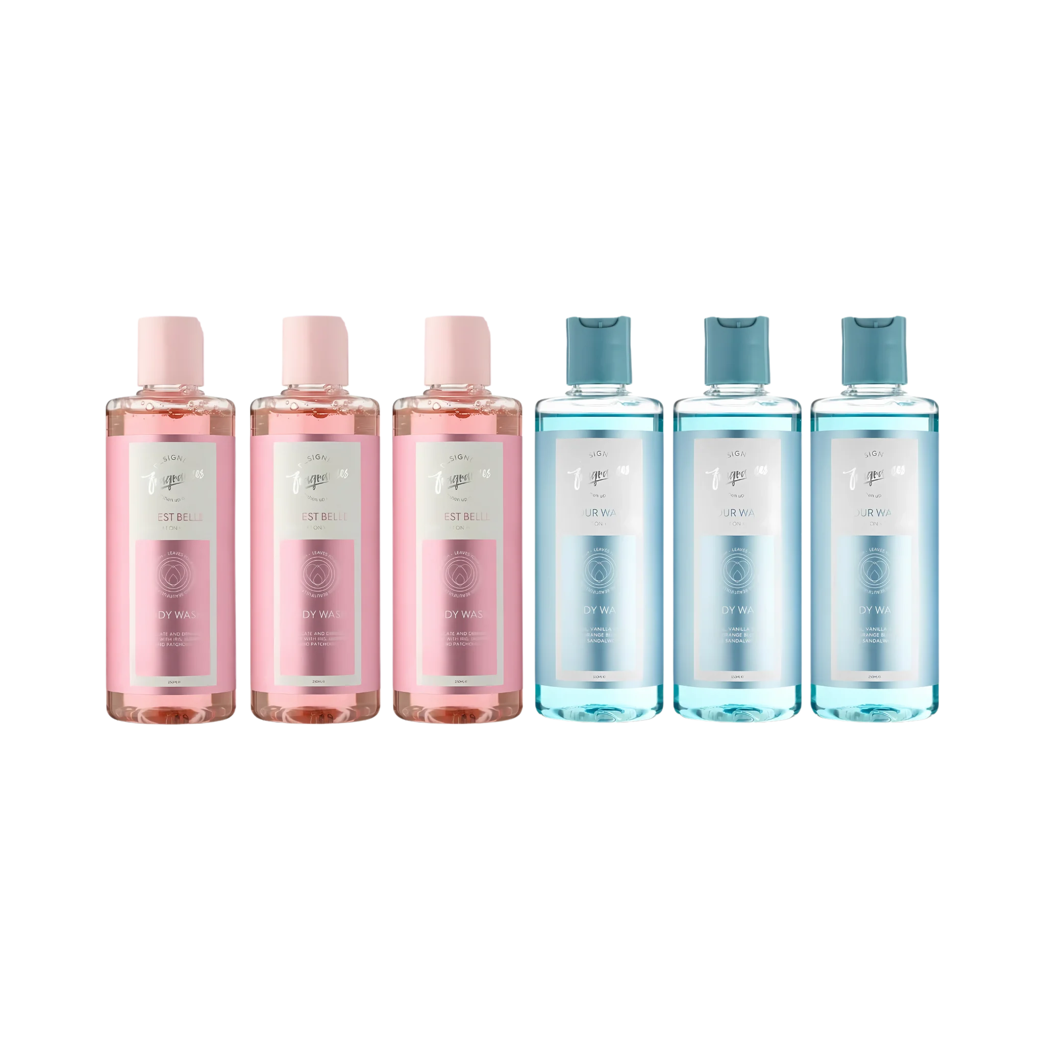 Tu Est Belle & Our Way Body Wash 6 Pack – 250ml Shower Gels – Designer ...
